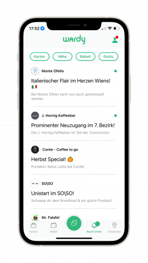 wardy - deine digitale Stempelkarte